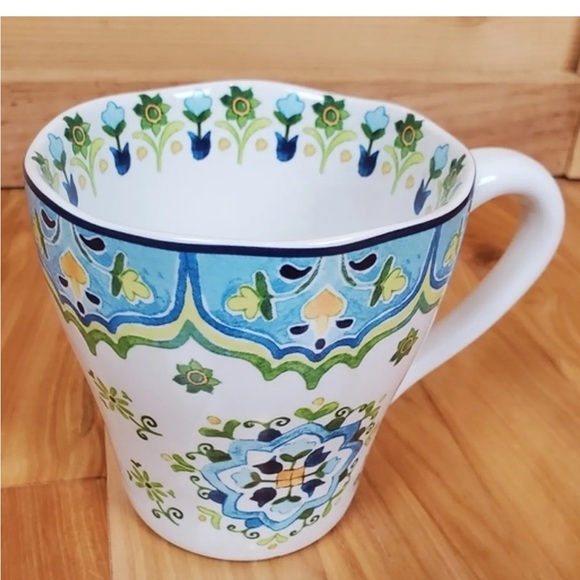 Pier 1 | Dining | Pier Imports Celeste Mug Cup Blue Green Yellow ...